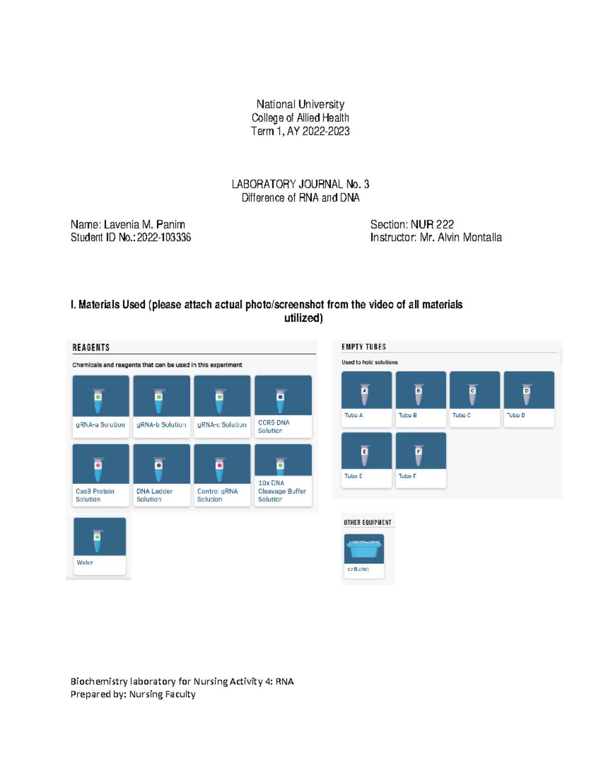Panim-Experiment 5 - cn m cndchnecjnd - Biochemistry laboratory for ...