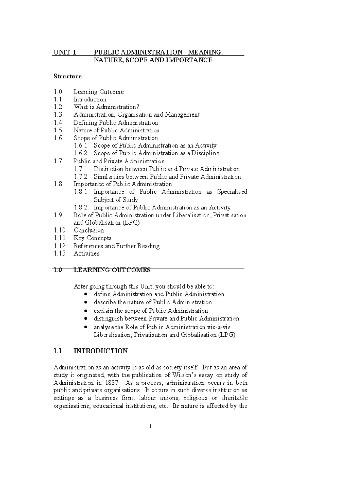 Public-adm-lecture-notes-1-3 compress - UNIT-1 PUBLIC ADMINISTRATION ...