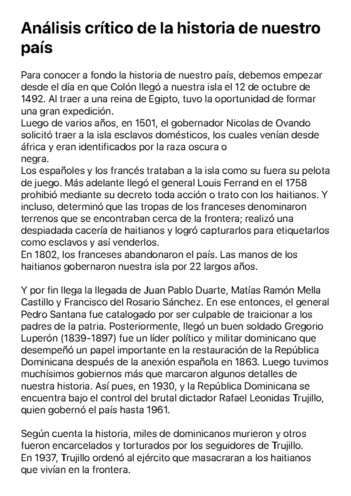 Ledwin Manuel 2 - Kakakas - Análisis crítico de la historia de nuestro país Para conocer a fondo ...