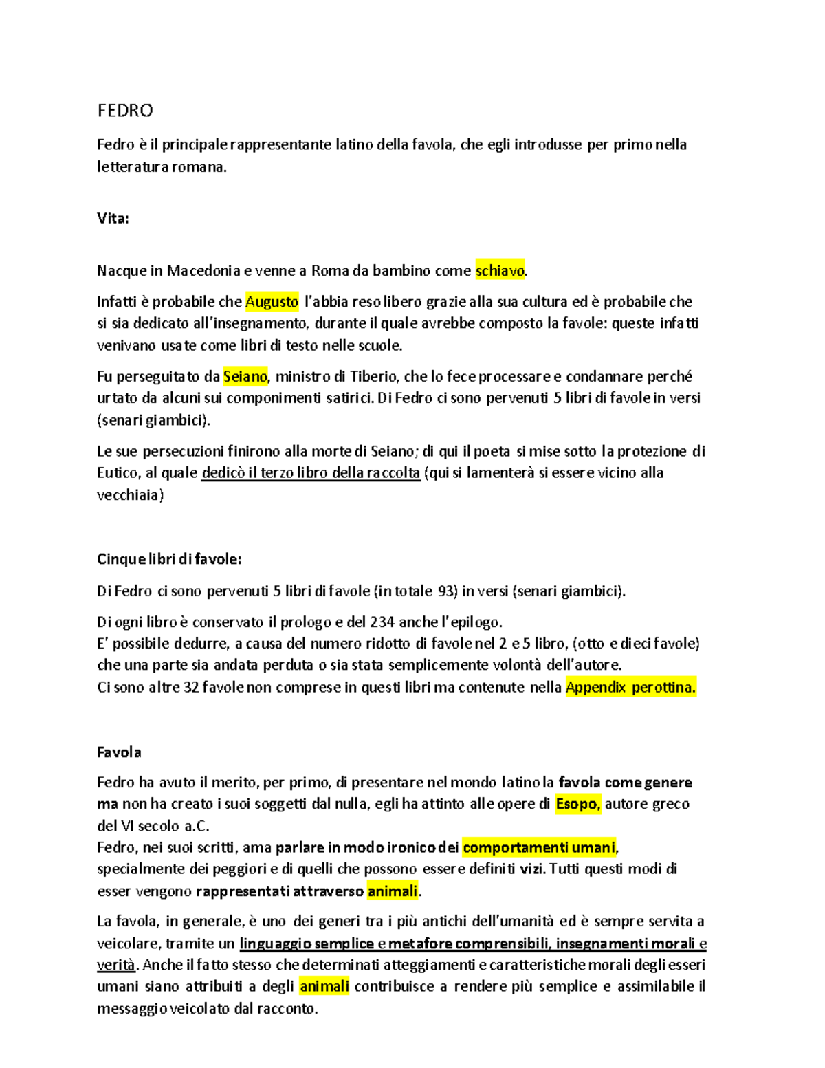 Fedro e approfondimenti vari su quest'ultimo - FEDRO Fedro è il ...