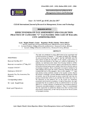 Alem Kebede Tekle - Notes de cours 908 - FACTORS AFFECTING FAIRNESS OF ...