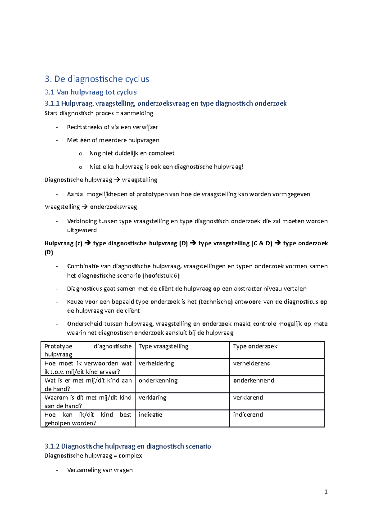 Samenvatting volledig boek: Diagnostische cyclus - 3. De diagnostische ...