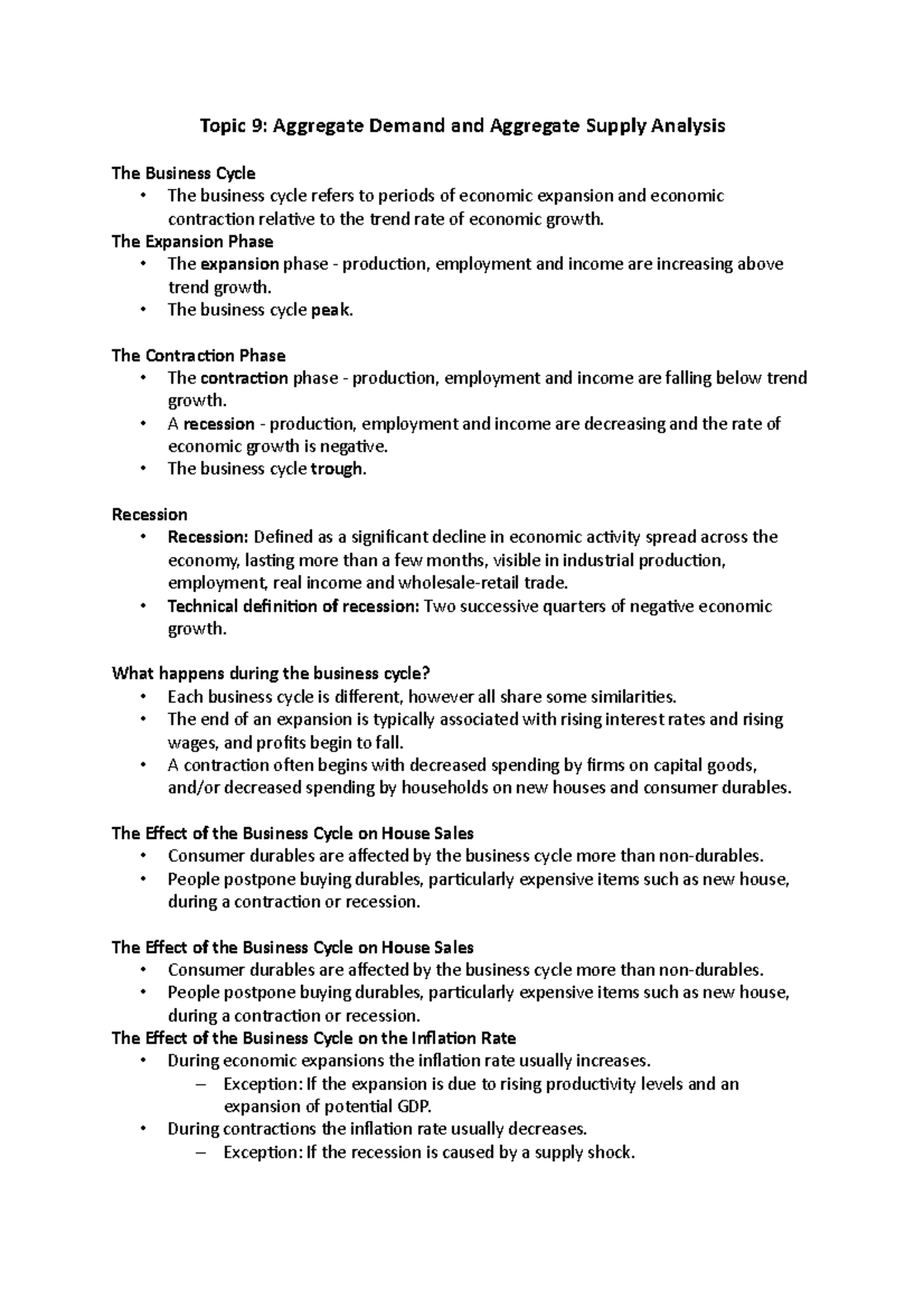 Topic 9- Aggregate Demand and Aggregate Supply Analysis - The Expansion ...