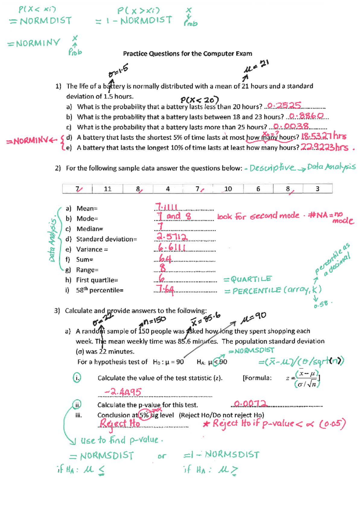 Computer Practice Exam Solutions - 1004GIR - Griffith - Studocu