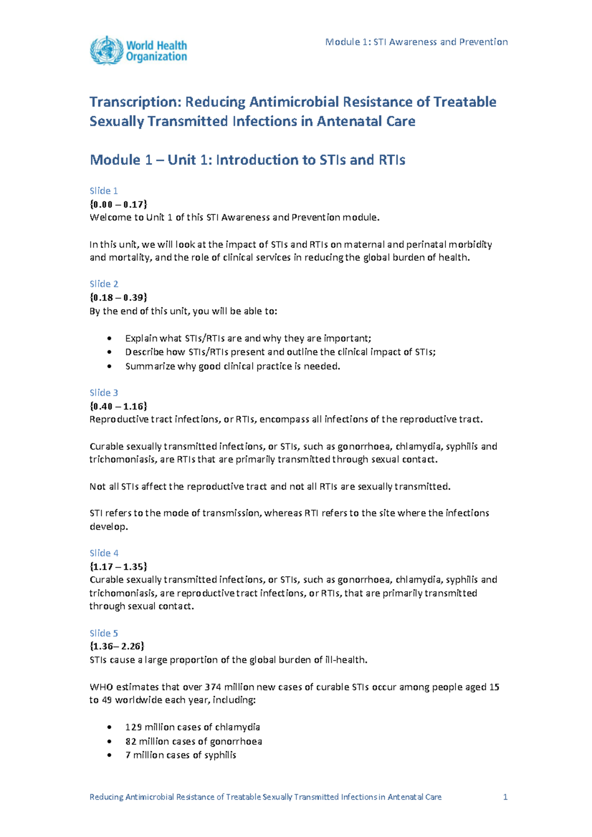 Stis-module 1-unit1-en-transcript v2 - Transcription: Reducing ...