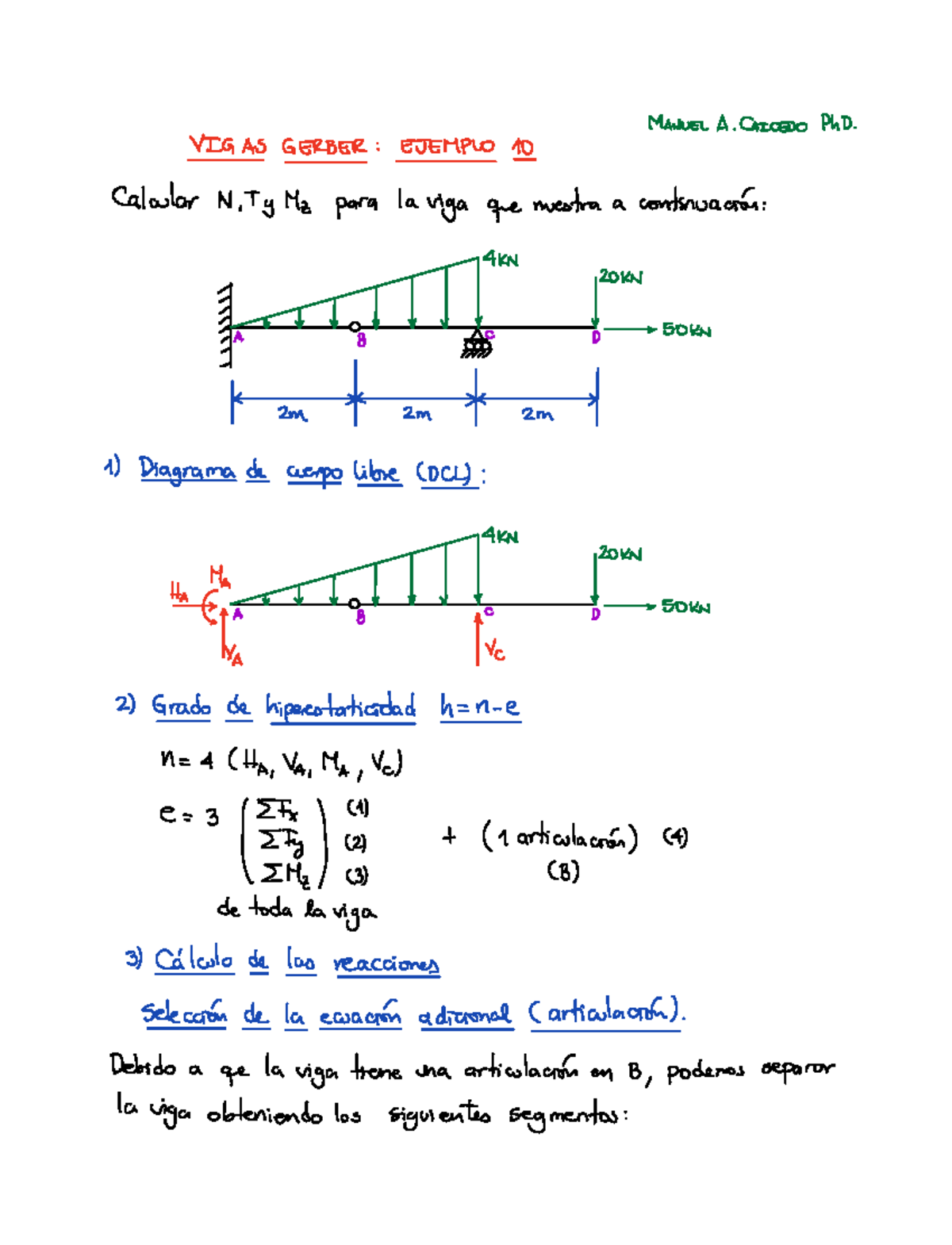 S6 RM Vigas Gerber Ejemplo 10 (1) - VIGAS GERBER EJE Mpw A CAICEDOPhD ...