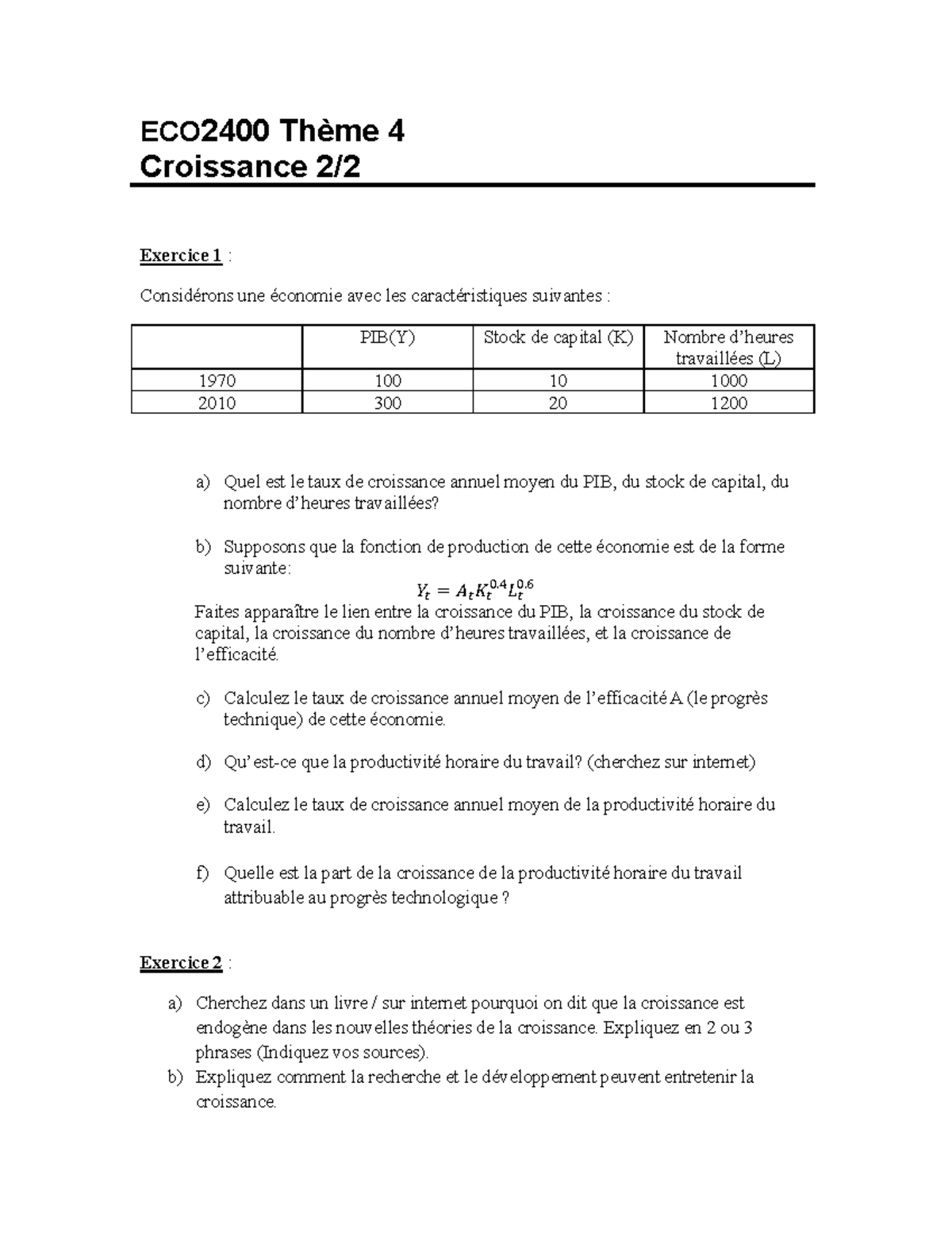 Eco2400 04 exo - exercices - Warning: TT: undefined function: 32 (&2 7KqPH - Studocu