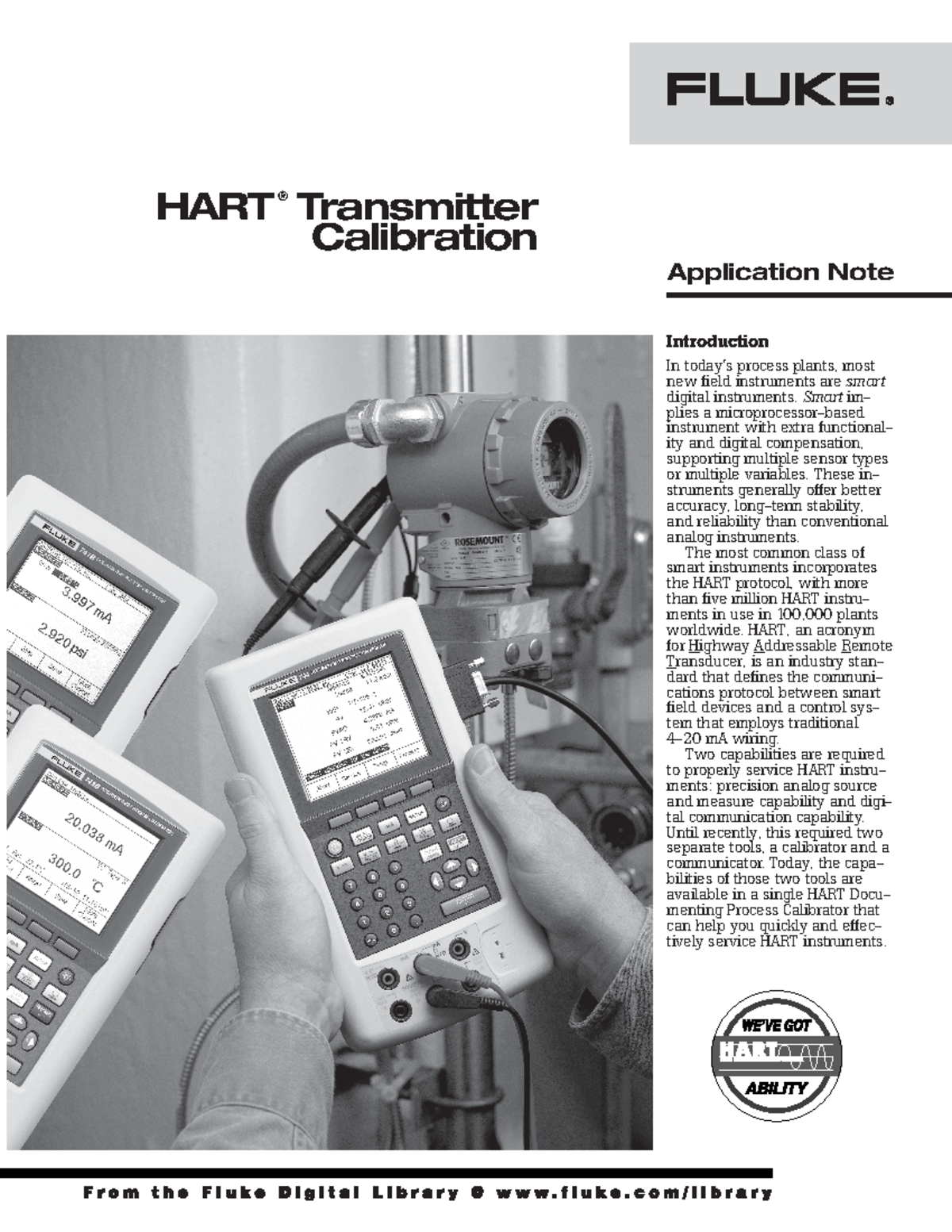 Manual de fluke 744 hart - Application Note HART ® Transmitter ...