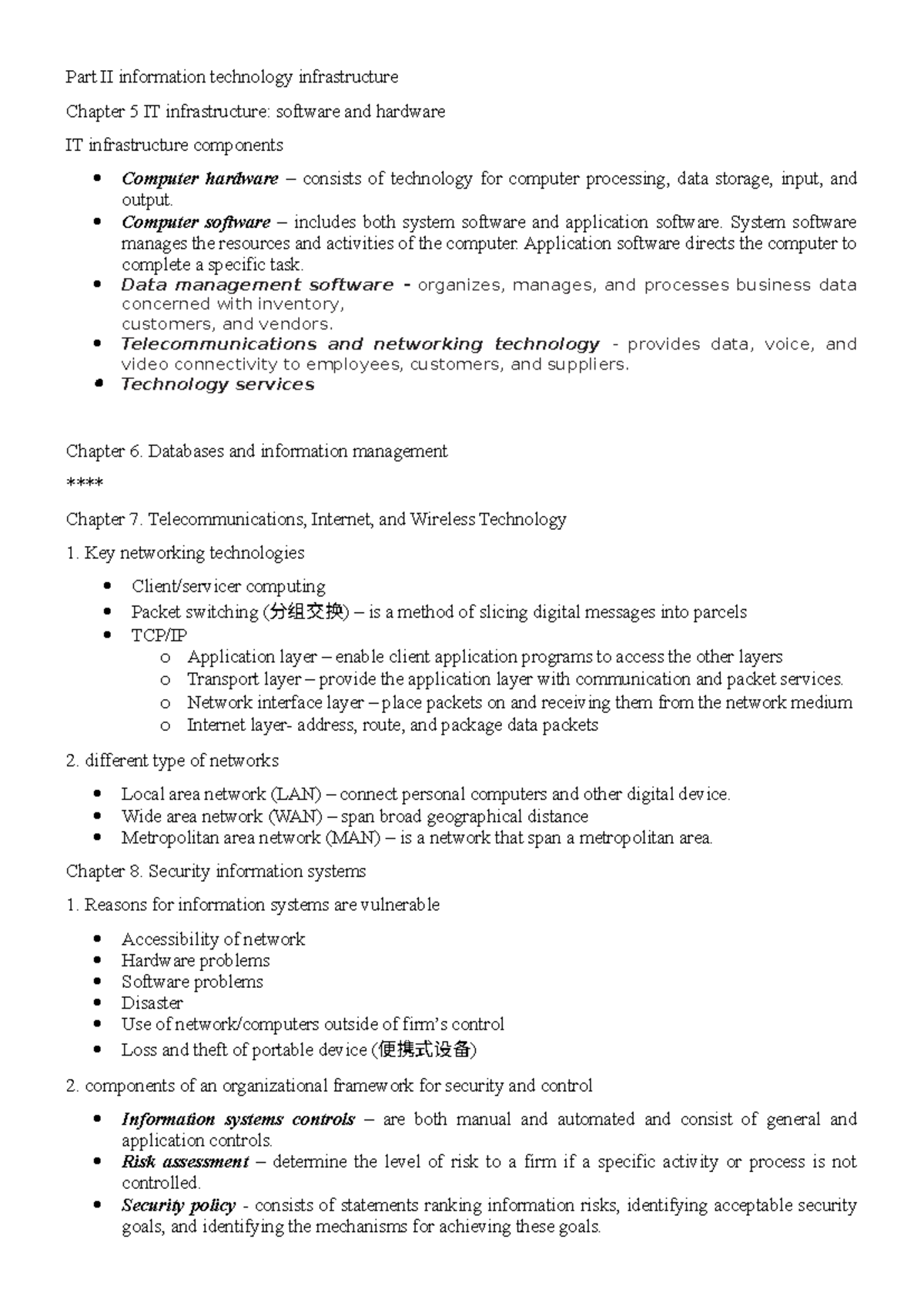 Part II - Operation and Project Management (BKAM3063) - Edit - Part II ...