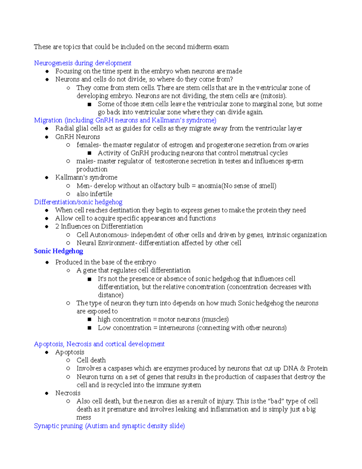 Fall2019 Exam2 Study Guide - These are topics that could be included on ...