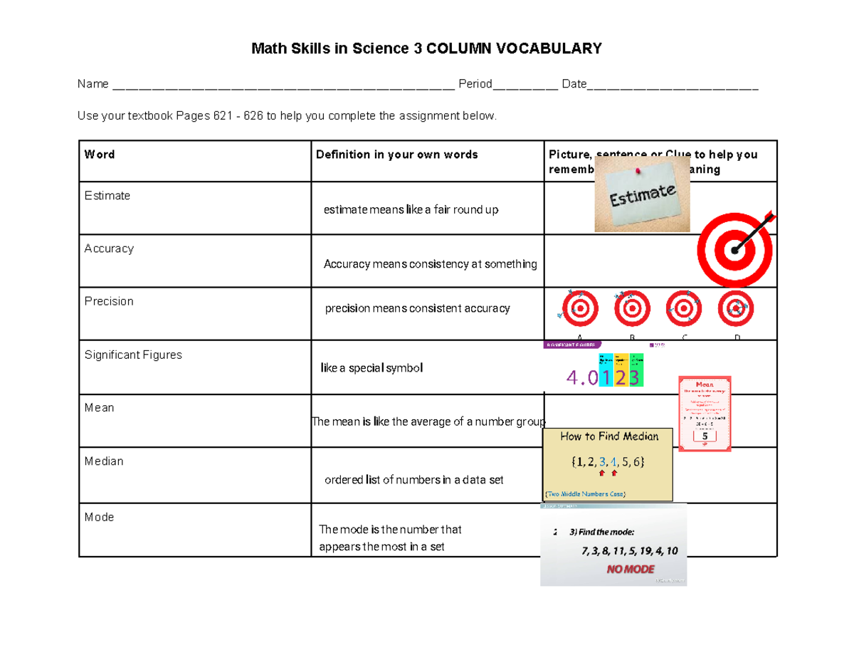 Kami Export - xzander rainey- Math Skills 3 Column - Studocu