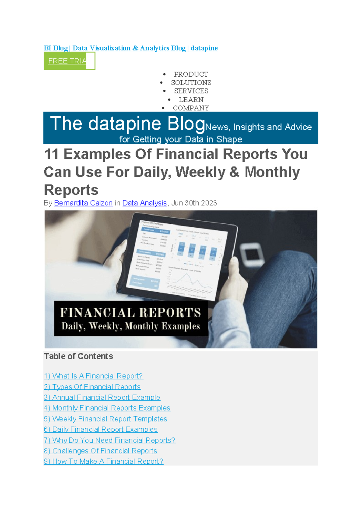 11 Examples Of Financial Reports You Can Use For Daily, Weekly ...