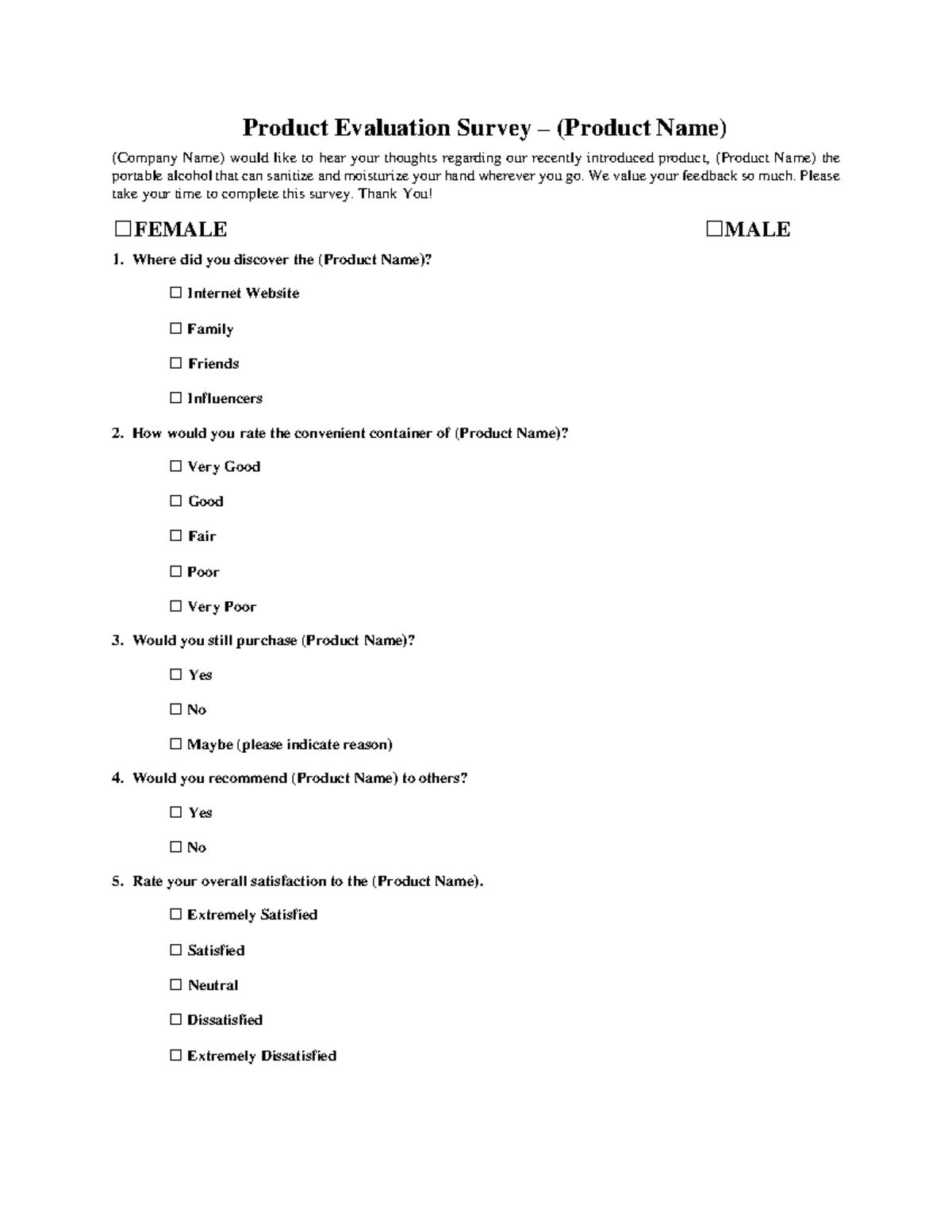 Survey Questionnaire and Chart - Entrepreneurship & Business Mgt ...