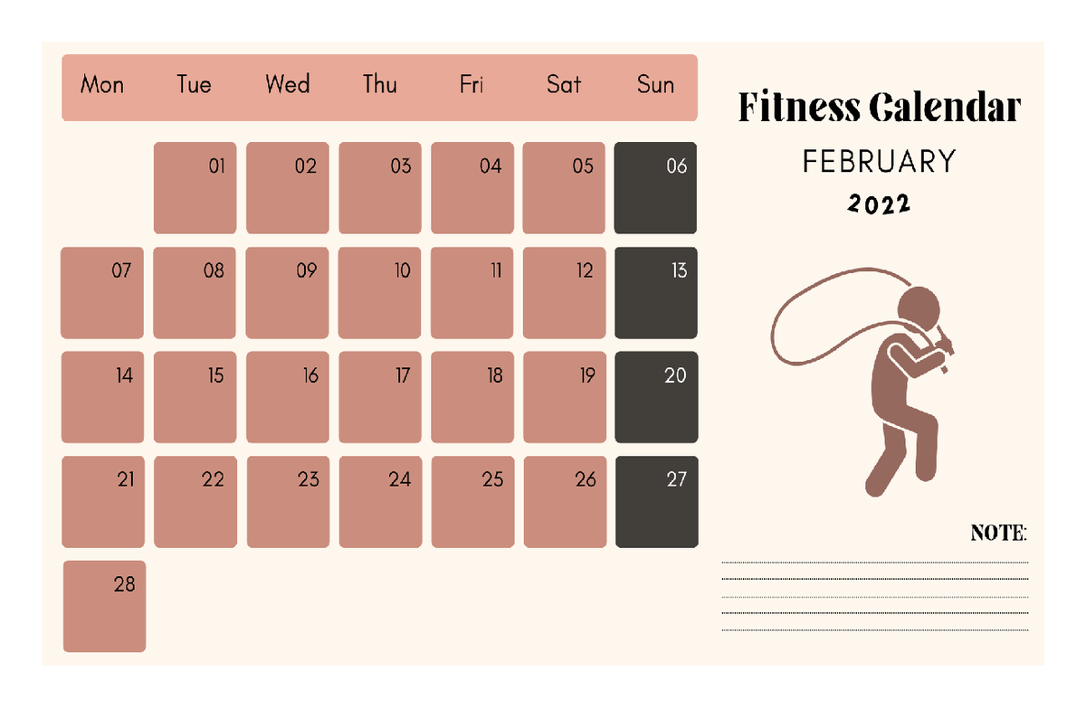 Updated-Fitness -Calendar - Arts Appreciation - Studocu