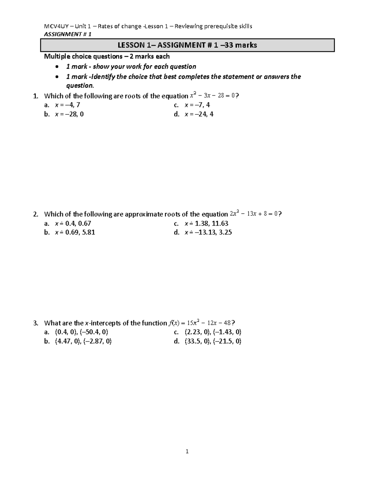 Lesson 1- Assignment # 1 - Studocu Lesson 1- Assignment # 1 - Studocu