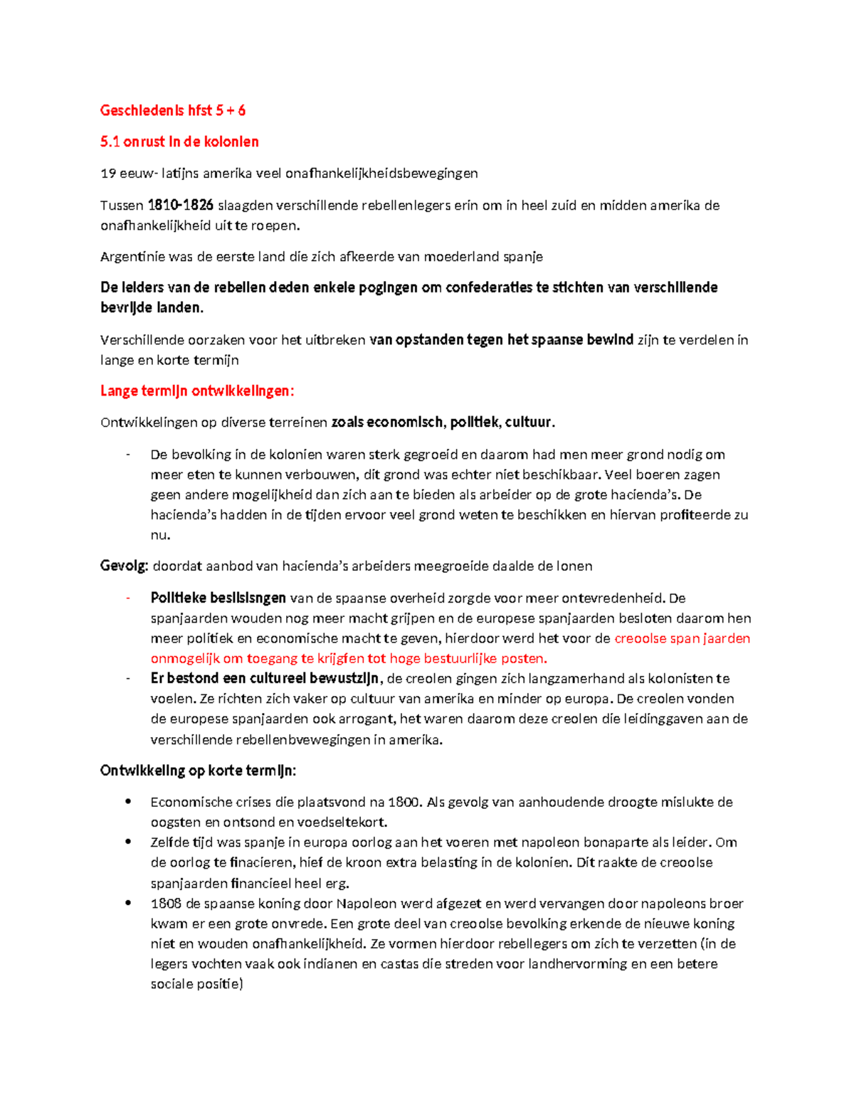 Geschiedenis hfst 5^LLM 6 - Geschiedenis hfst 5 + 6 5 onrust in de ...