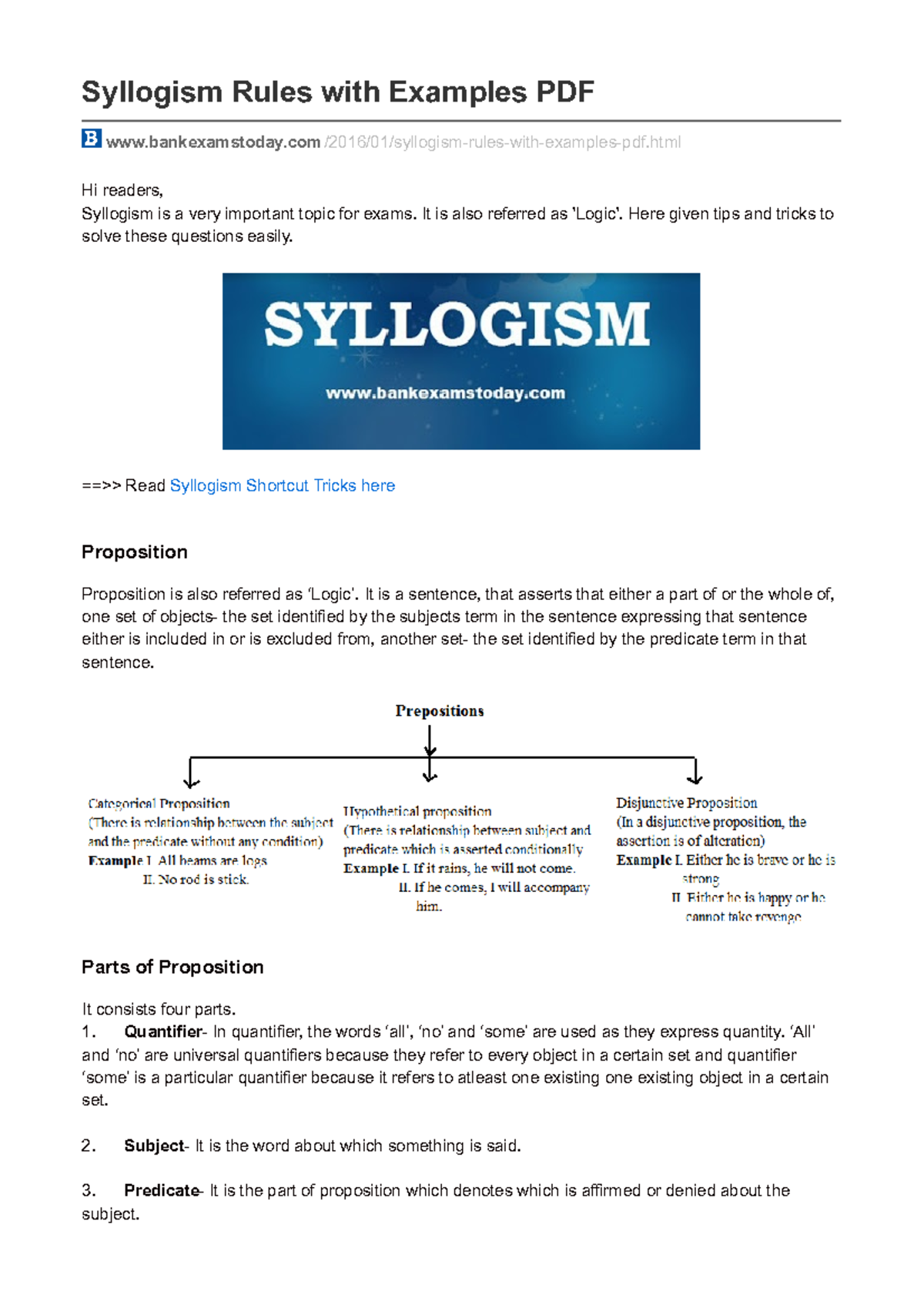 Syllogism - About argumentative essay - Syllogism Rules with Examples ...