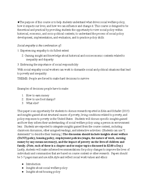 Social welfare and policy notes - WHAT IS SOCIAL WELFARE POLICY ...
