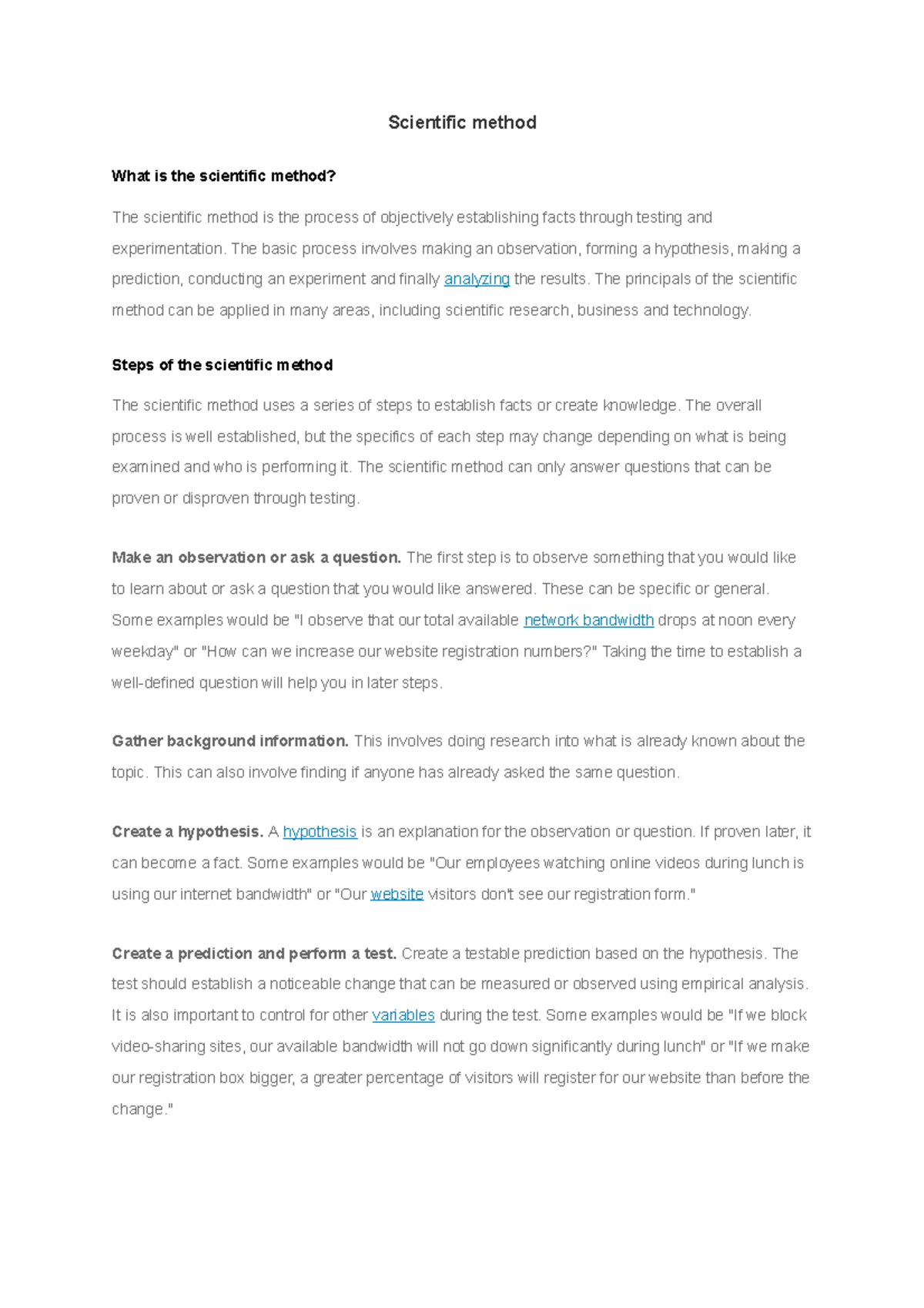 Scientific method - The basic process involves making an observation ...