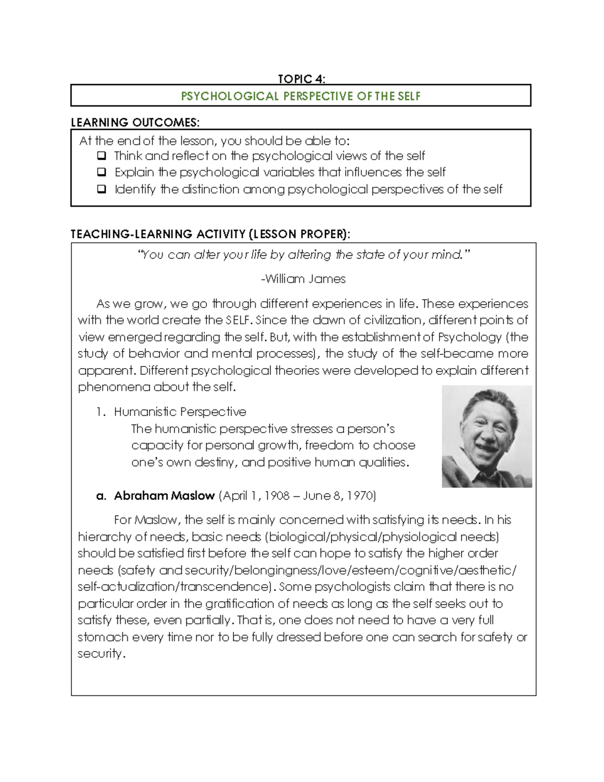 Microsoft Word - Psych 100-Module 3 - TOPIC 4: LEARNING OUTCOMES ...