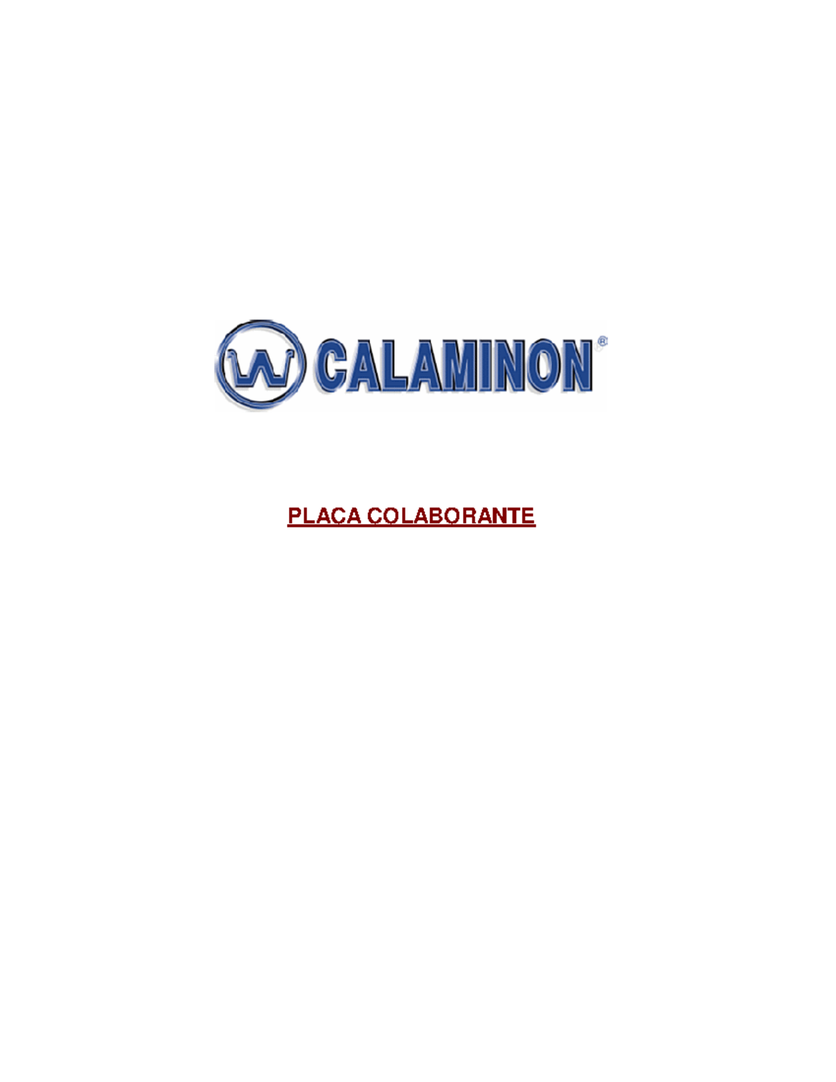 Manual Placa Colaborante Calaminon - PLACA COLABORANTE La PLACA ...