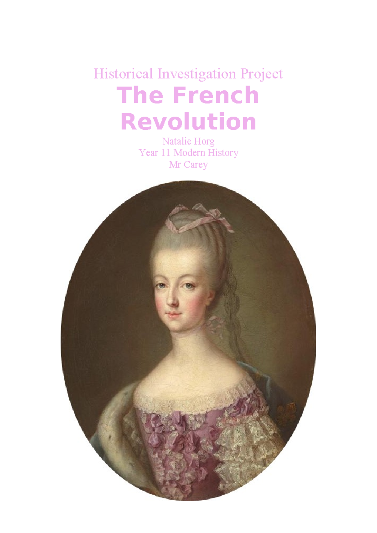 Historical Investigation Project final - Historical Investigation ...