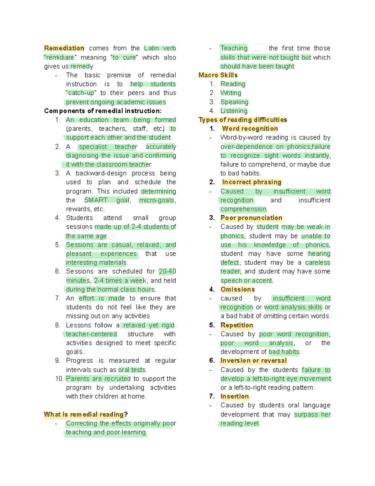 Cgnte 02 Reviewer - Remediation comes from the Latin verb “remidiare ...