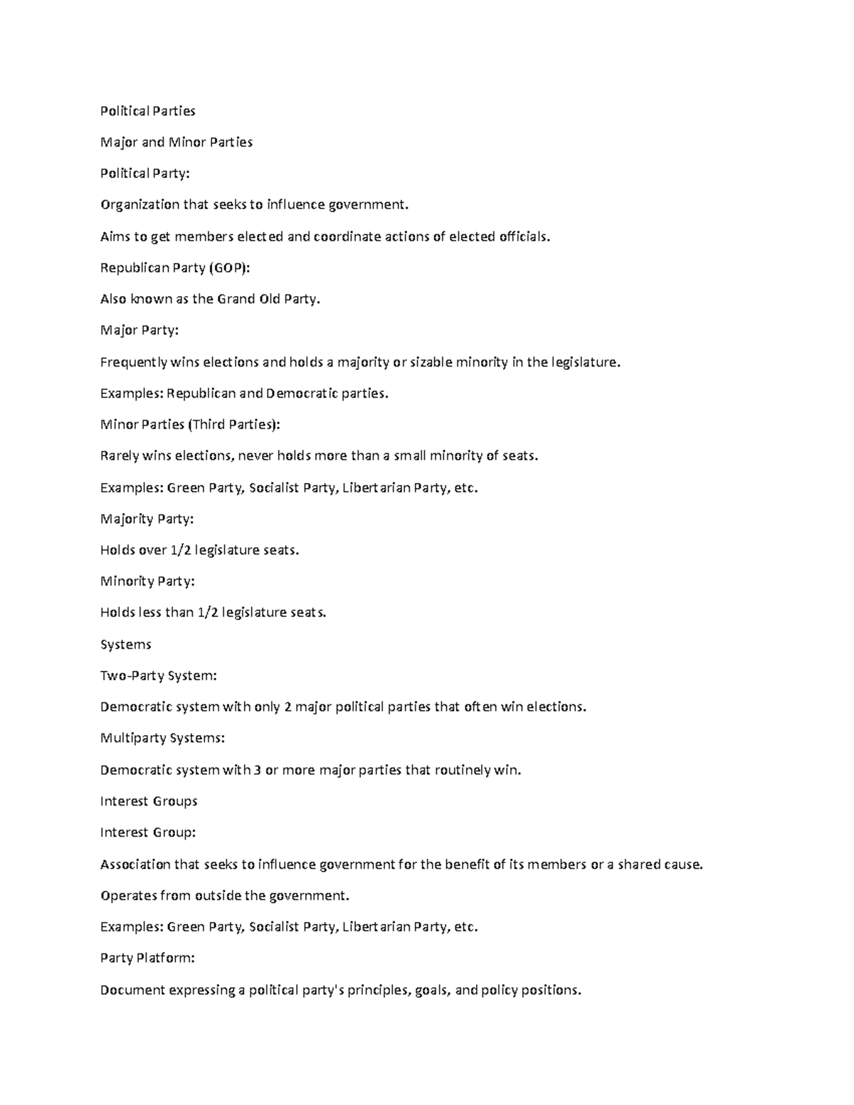 Apgopo Outine 11 - Outline for Lucas' ap gov and politics class ...