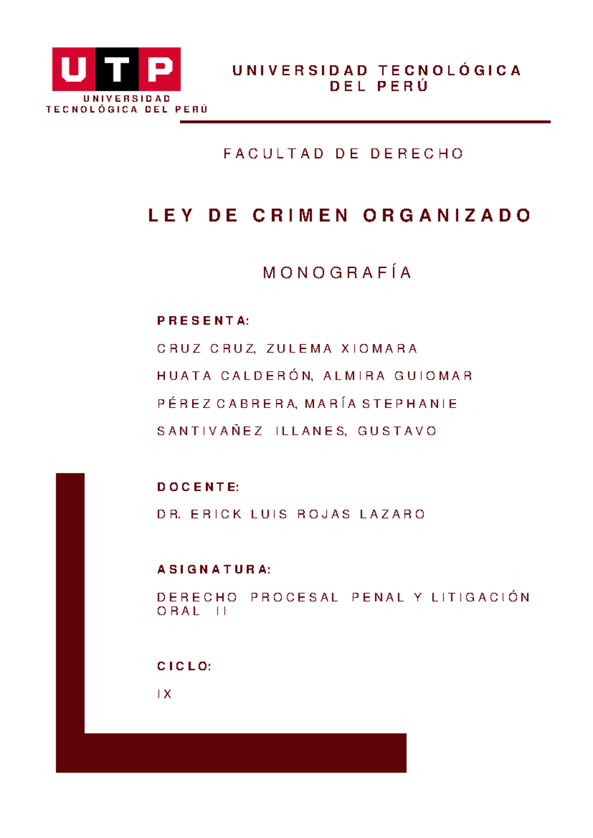 Tarea Académica 2 monografía - U N I V E R S I D A D T E C N O L Ó G I C A D E L P E R Ú U N I V ...