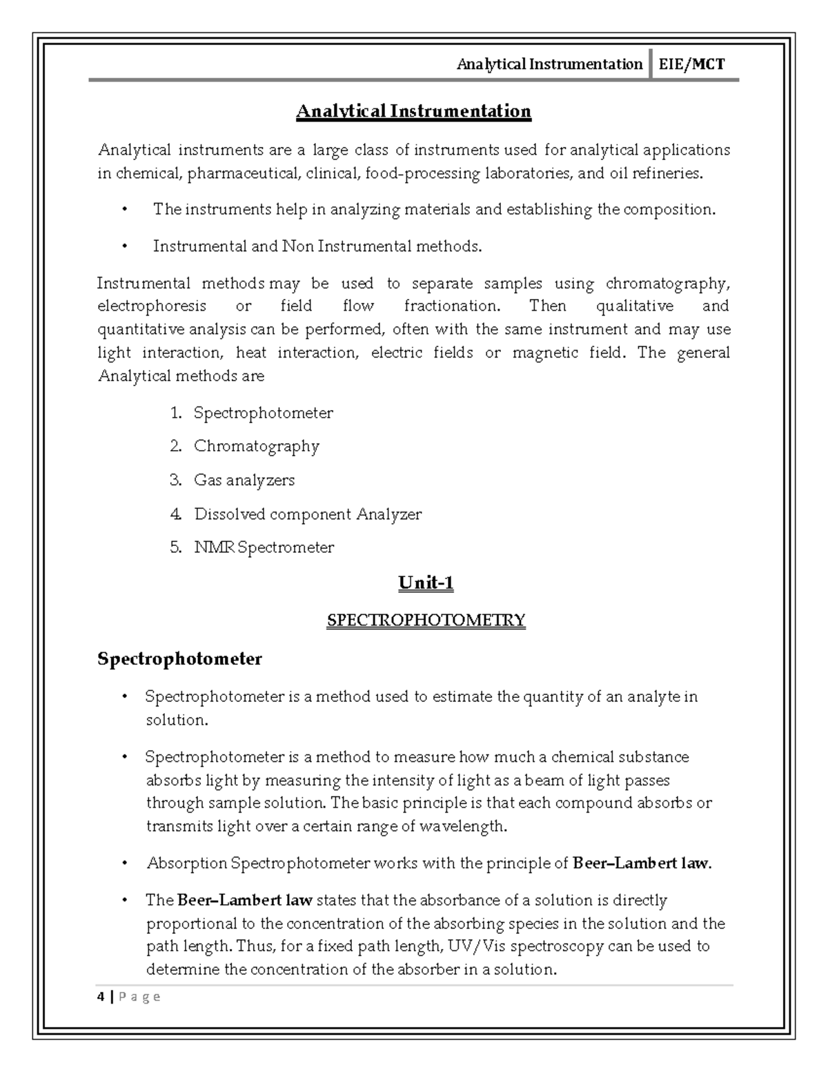 Principle of Analytical Instrumentation 1 - Analytical Instrumentation ...