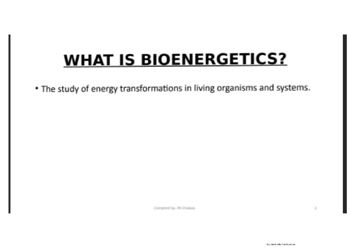 Bioenergetics - Lecture slide for biochemistry second level - sbia022 ...