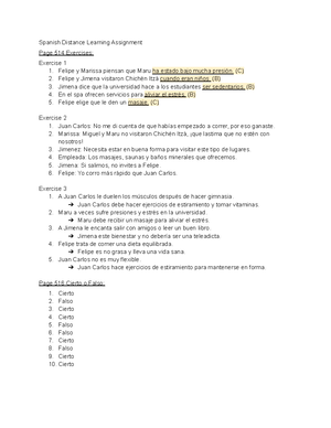 Spanish Assignment - SPAN3020 - Clemson - Studocu