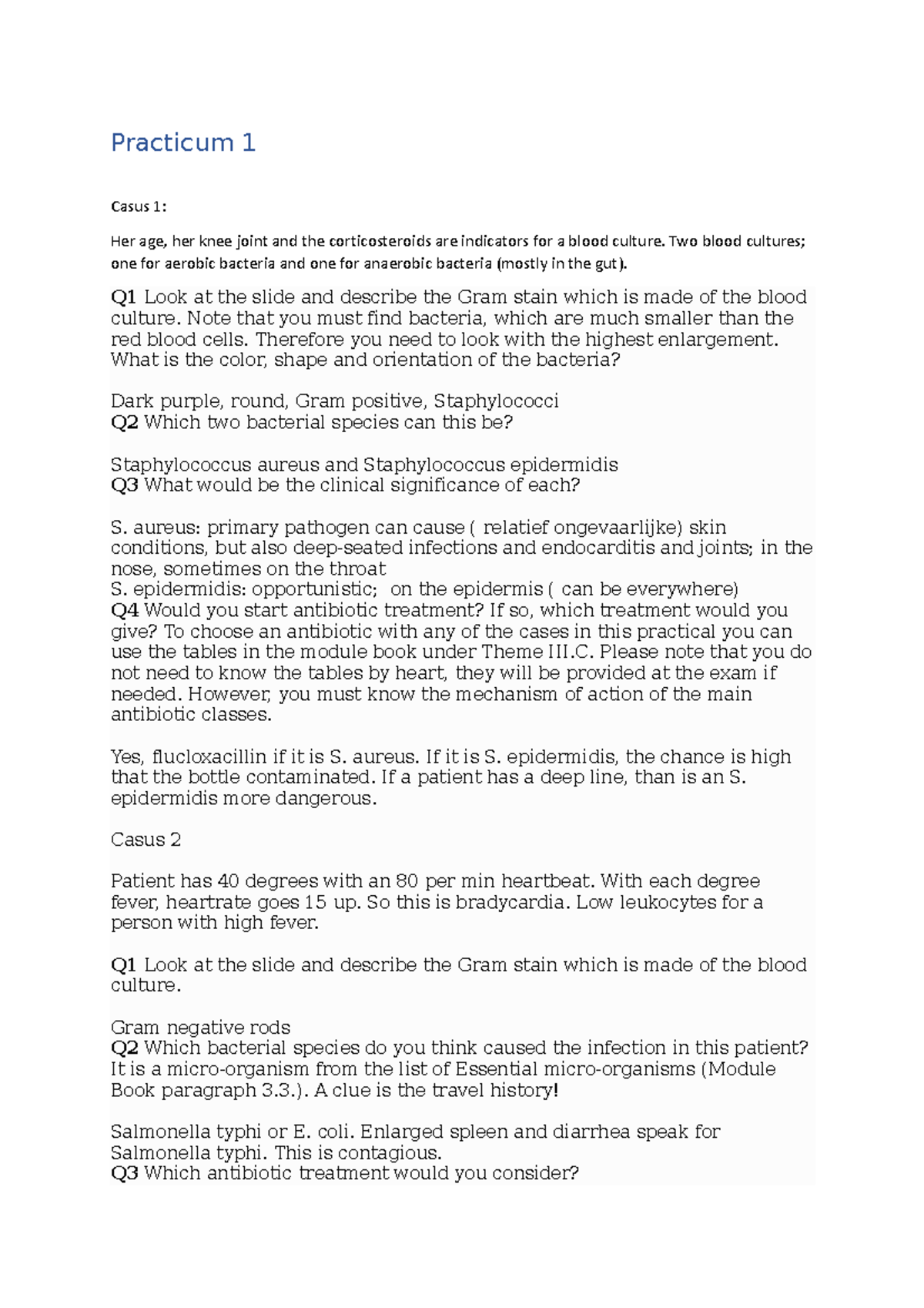 Practicum 1 mod1 - Practicum 1 Casus 1: Her age, her knee joint and the ...