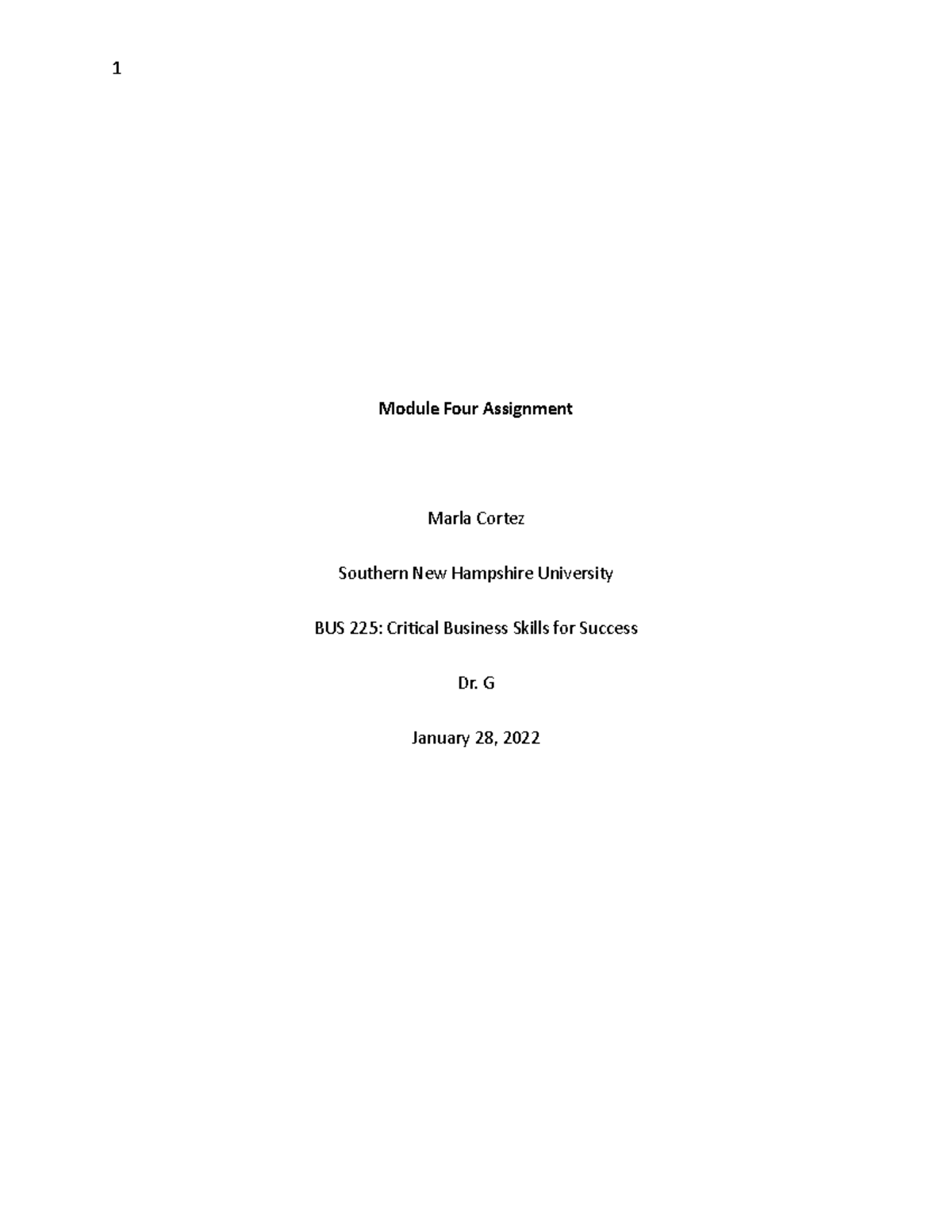 BUS225 Module Four Assignment - Module Four Assignment Marla Cortez ...