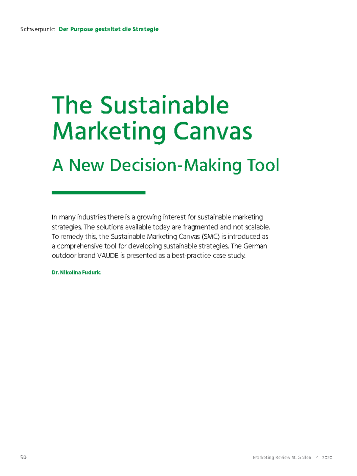 SMC Nicholina - It is about Sustainability Marketing - The Sustainable ...