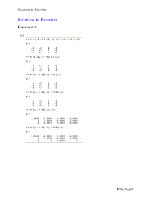 23S1 IE2107 LA Tutorial Soln - 6ROXWLRQ IRU ([HUFLVH *LYHQ WKH $XJPHQWHG 0DWUL[ - Studocu