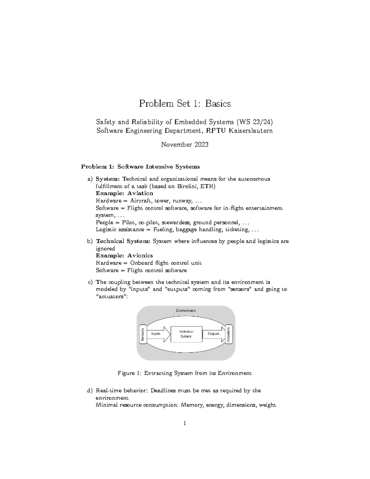 Problem Set 1 Basics Solutions - Problem Set 1: Basics Safety and ...