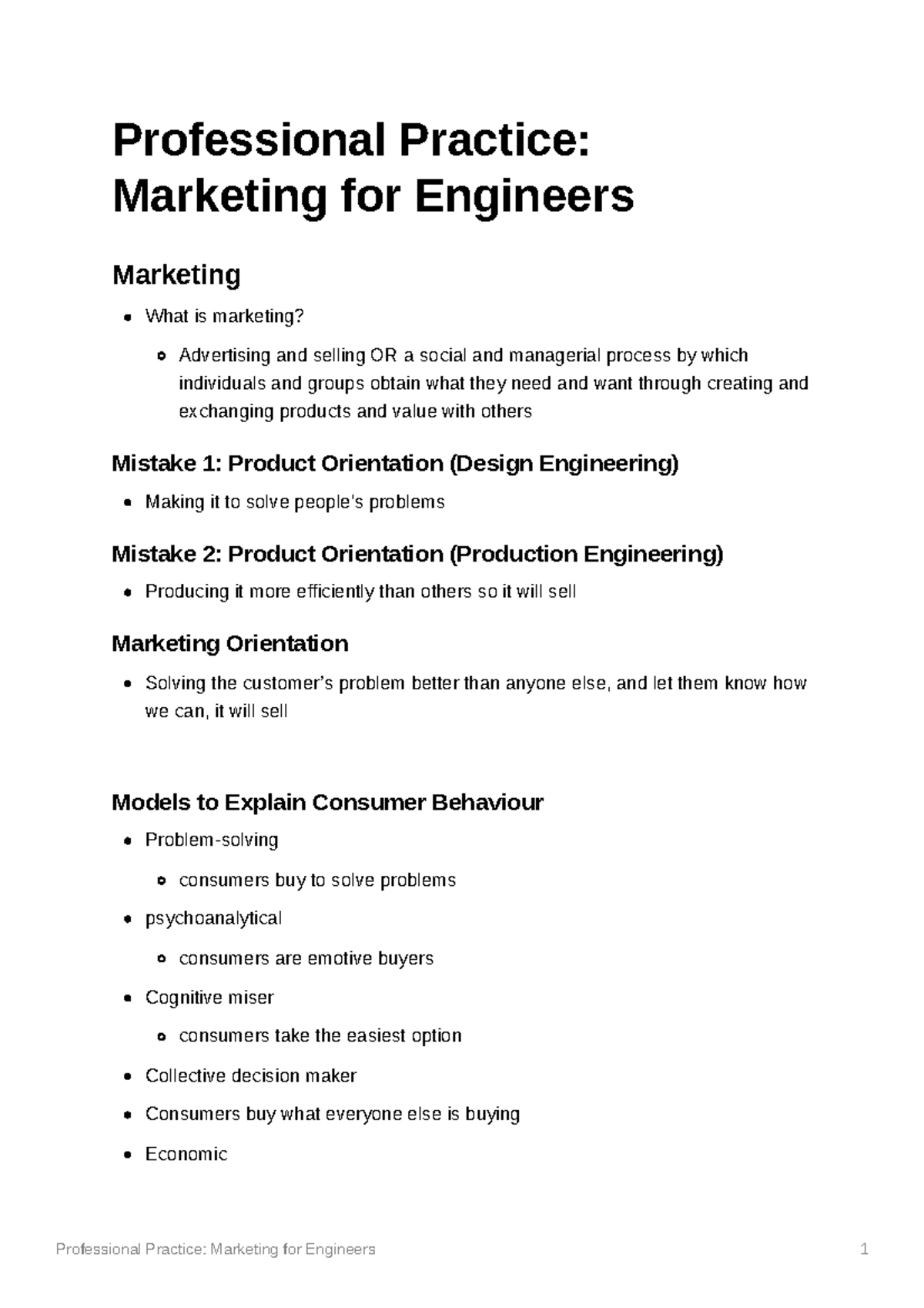 Professional Practice Marketing for Engineers - Professional Practice: Marketing for Engineers ...