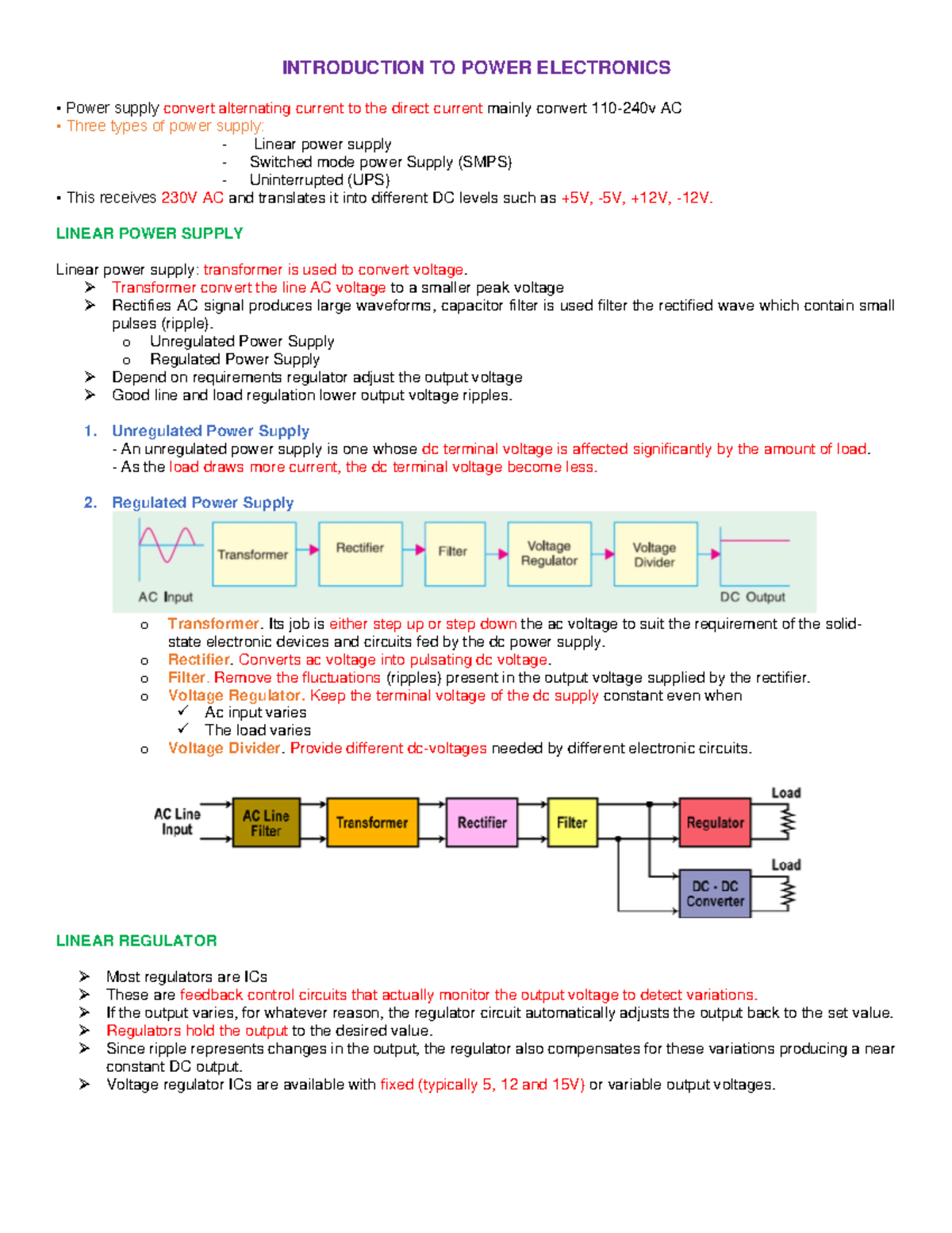 M1- Introduction TO Power Electronics - INTRODUCTION TO POWER ...