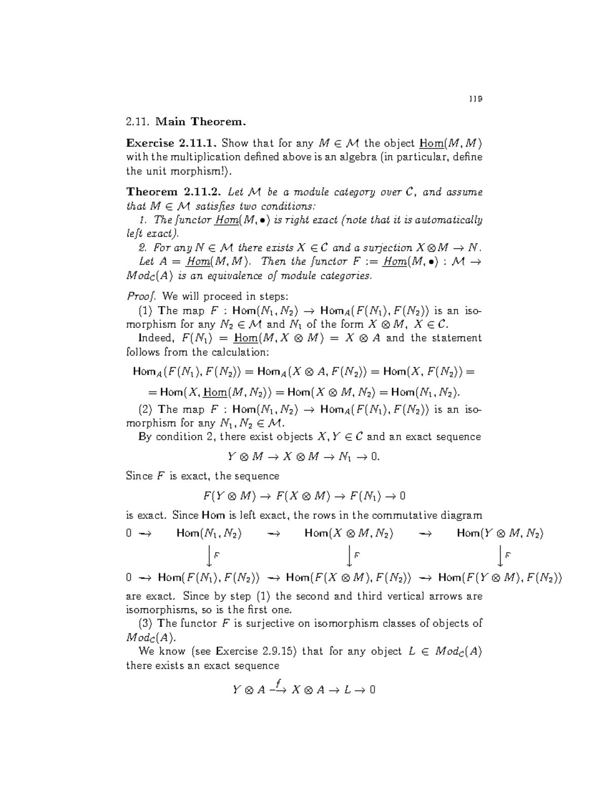 lec12 Main Theorem. - Main Theorem. Exercise 2.11. Show that for any M ...