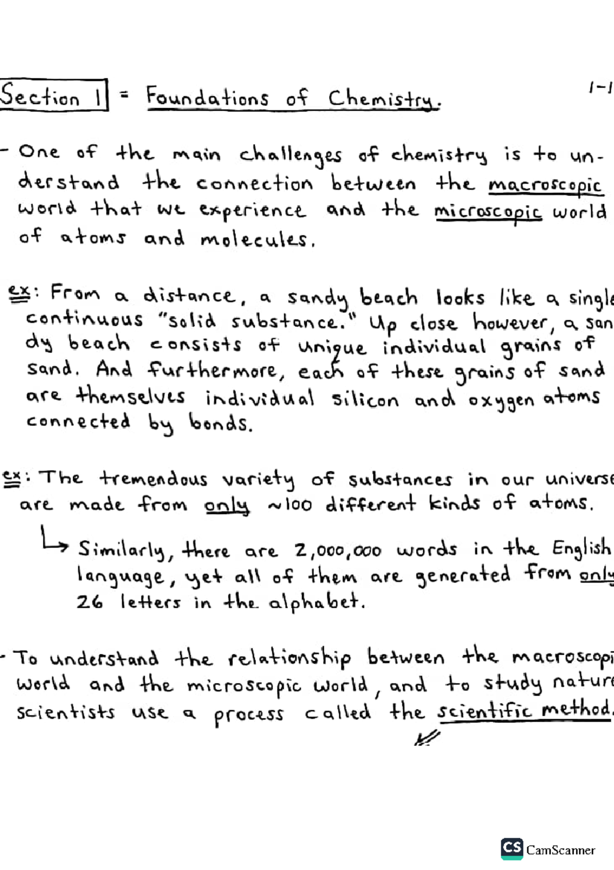 Notes 3 - Scientific method and foundation of chemistry - CHEM 1031 ...