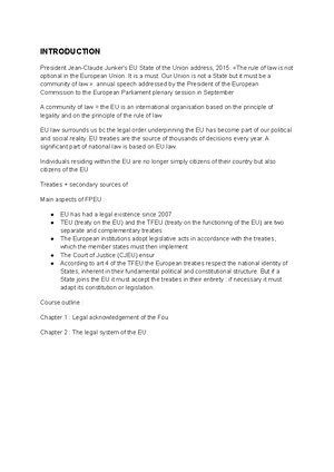 1st chapter of the Founding principles of the eu - Founding principles ...