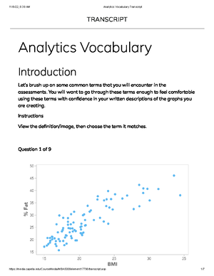 Activity - 6 Analysis Steps to Interpret a Graph Transcript ...
