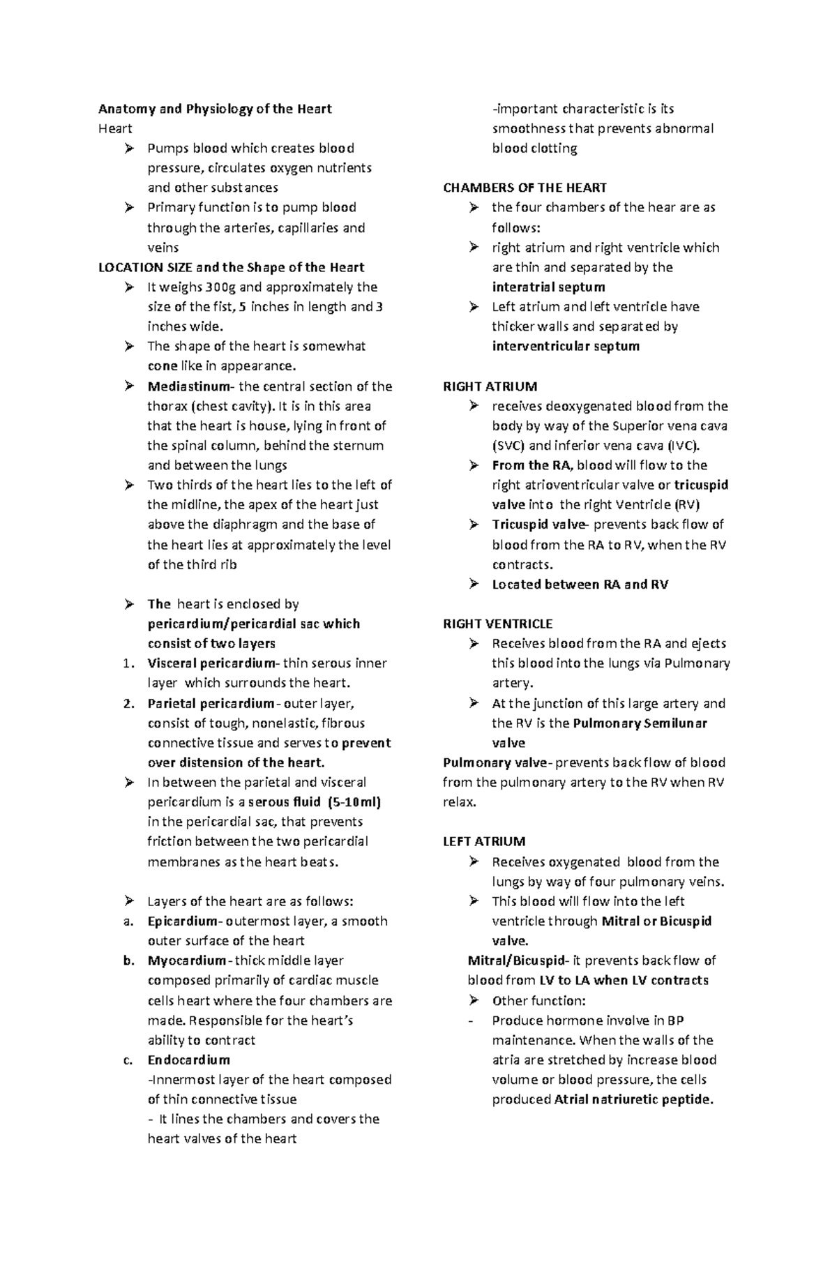 Anaphy Heart - Anatomy and Physiology - Anatomy and Physiology of the ...