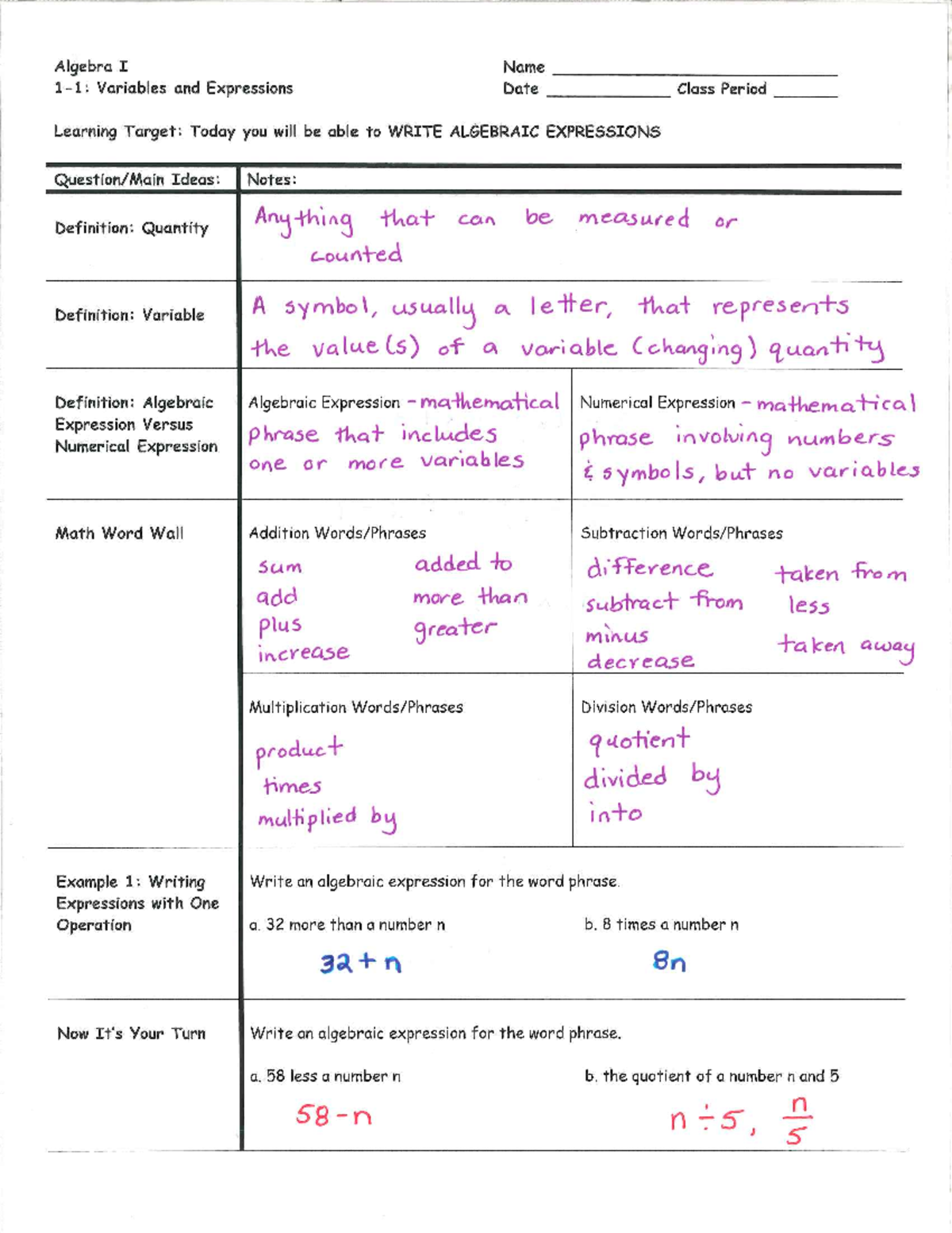 Chapter 1 Completed Notes - MATH 105 - Studocu