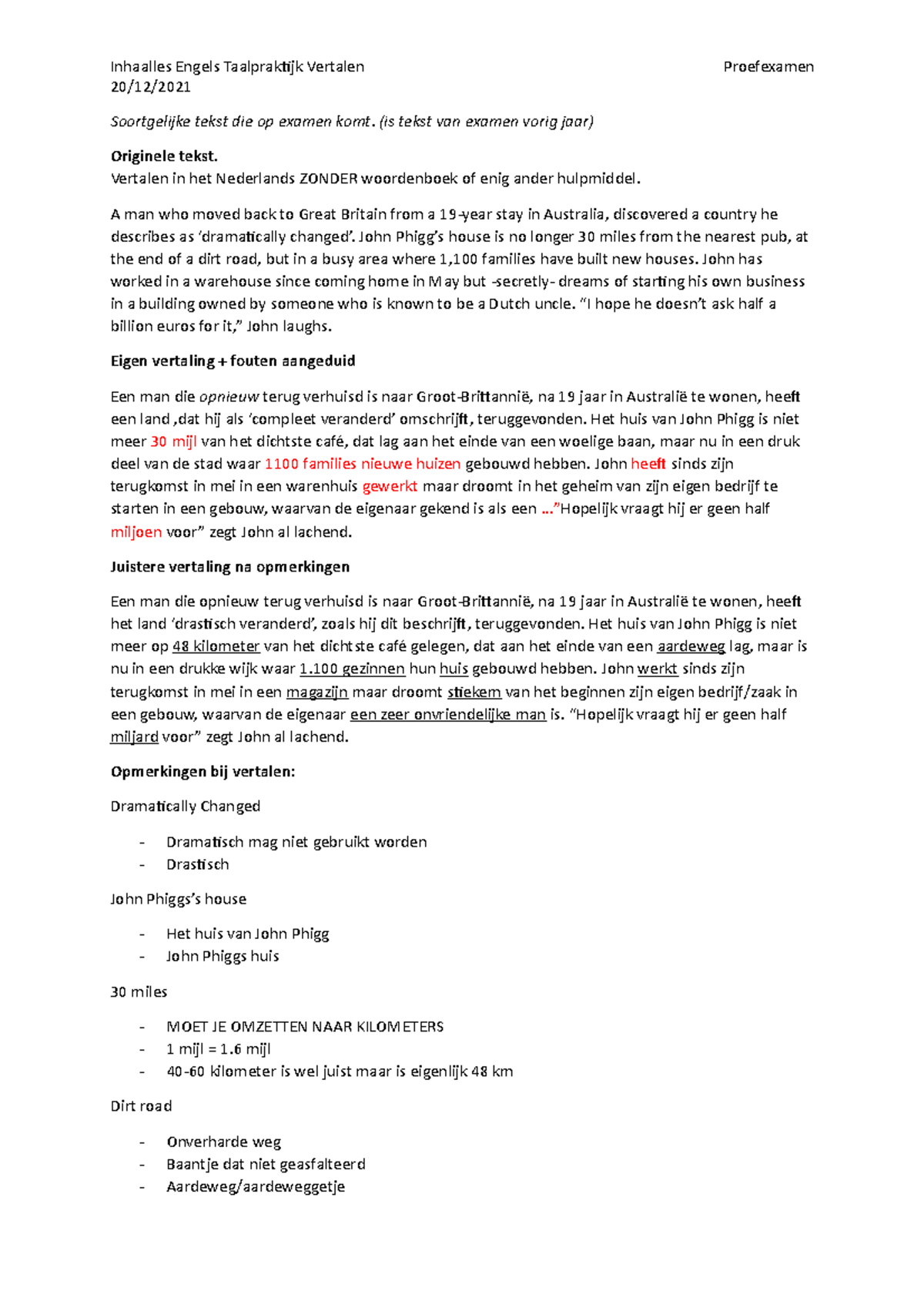 Tekst proefexamen engels taalpraktijk BA1 sem1 - Inhaalles Engels ...