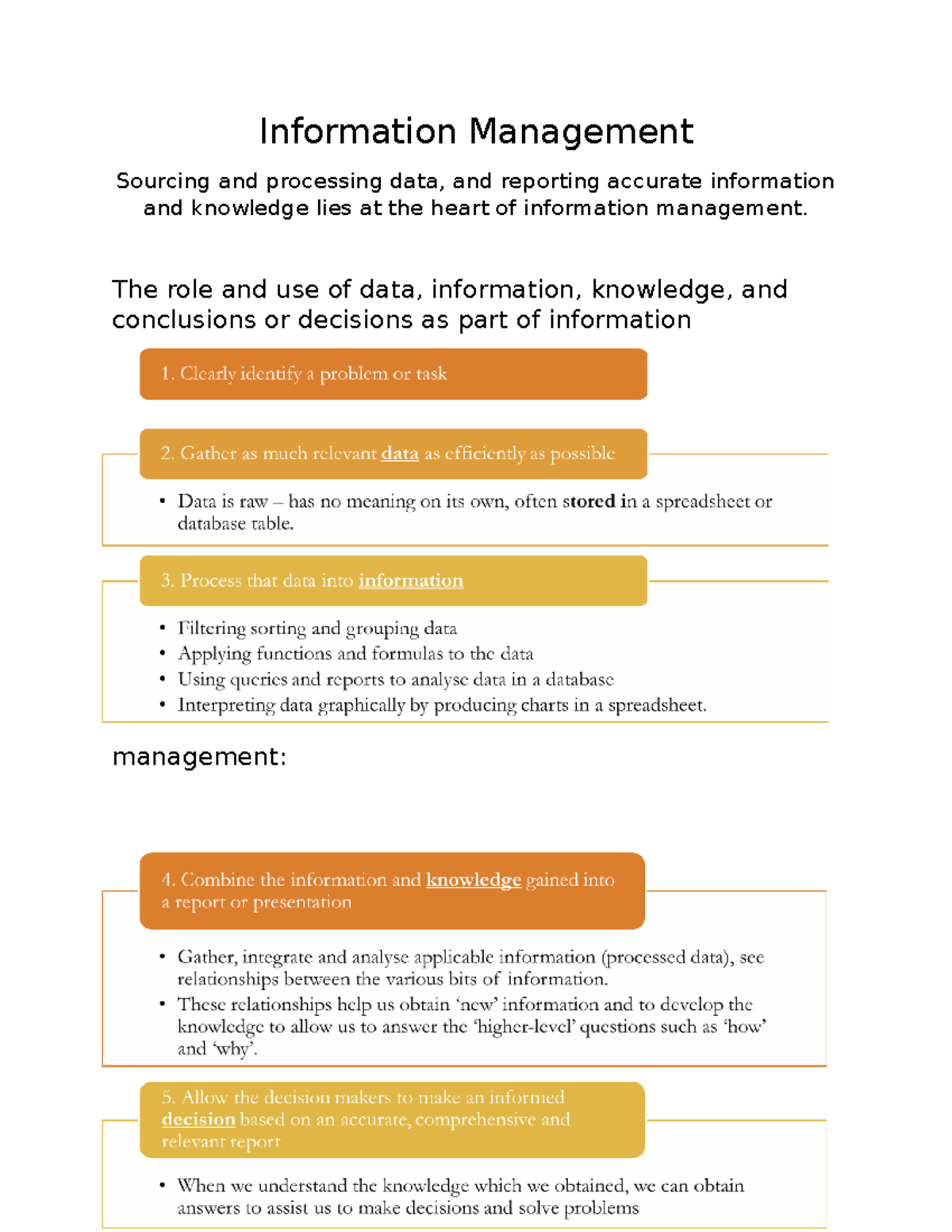 7.1 info management - Lecture notes 7.1 - Information Management ...