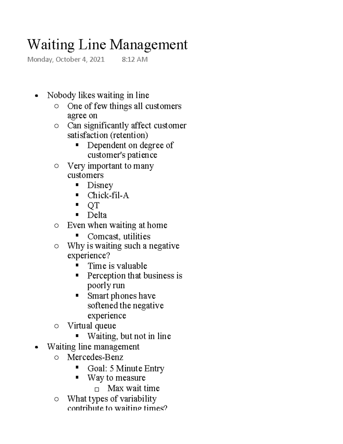 Waiting Line Management - Nobody likes waiting in line One of few ...