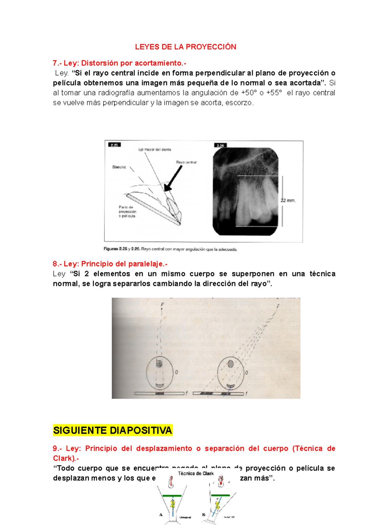 Leyes de la Proyección - LEYES DE LA PROYECCIÓN 7.- Ley: Distorsión por ...