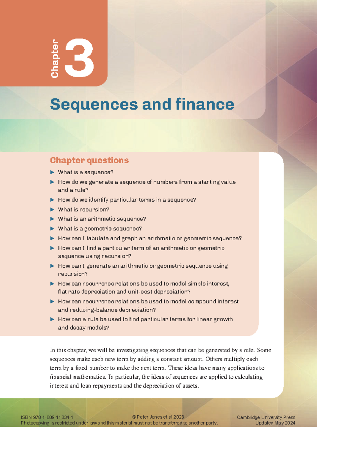 Chapt 3 cambridge - DSF - Chapter 3 Sequences and finance Chapter ...
